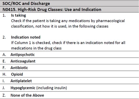 OASIS E: New Rules for M2010 High-Risk Medications